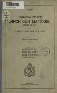 Handbook Of The 3-inch Gun Matériel, Model Of 1902: With Instructions ...
