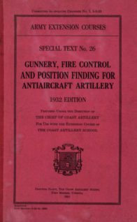 Gunnery, Fire Control and Position Finding for Antiaircraft Artillery