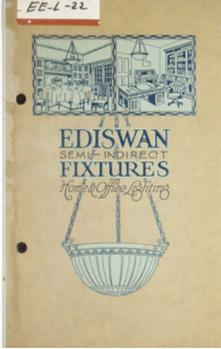 Ediswan Semi-Indirect Fixtures For Home and Office Lighting List No. FF233