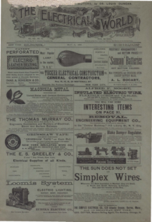 The Electrical World Weekly Review Vol. XVI, No. 19 (May 9)