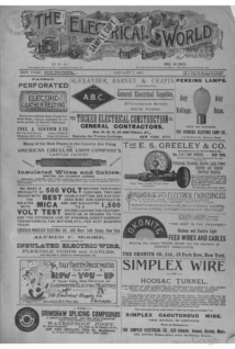 The Electrical World Weekly Review Vol. XXI, No. 1-25 (January 7-June 24)
