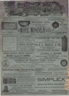 The Electrical World Weekly Review Vol. XXVI, No.11 (September 14)