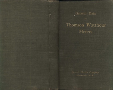 General Data on Thomson Watthour Meters