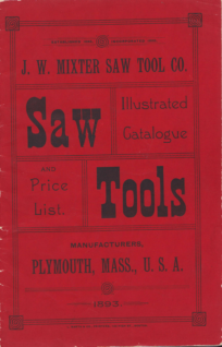 Illustrated Catalogue and Price List of Saw Tools