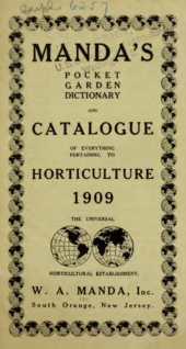Manda's Pocket Garden Dictionary and Catalogue of Everything Pertaining ...