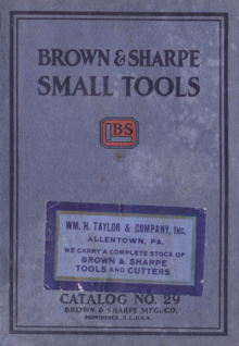 Brown & Sharpe Mfg. Co. Small Tools Catalog 29 1924