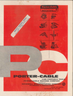 Porter-Cable Machine Co. Tools Catalog No PC-109 1961