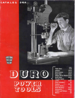 Duro Metal Products Co. Catalog E-41-A Duro Power Tools 1940