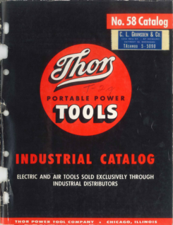Thor Power Tool Co. Catalog No 58 1958