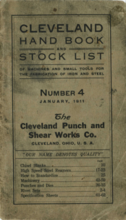 Cleveland Punch & Sheer Works Co. Small Tools for Fabrication of Iron ...