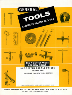 General Hardware Mfg. Co. General Tools Bulletin No. S-59-C 1962