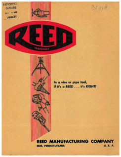 Reed Mfg. Co. Reed Tool Catalog No. 49A 1949