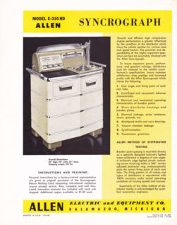 Allen Electric & Equipment Co. Synchrograph Model E-316 HD 1948