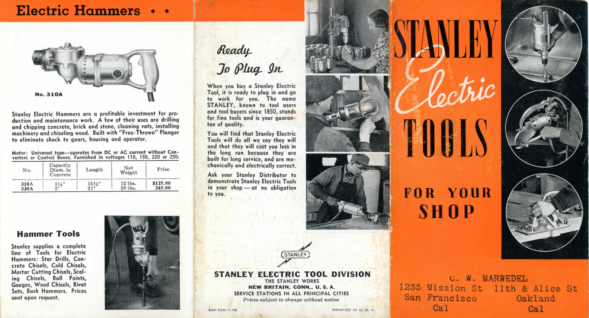Stanley Tools Electric Tools 1939