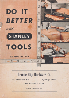 Stanley Tools Catalog 55A 1955