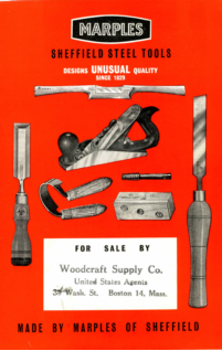 William Marples & Sons Sheffield Steel Hand Tools 1960