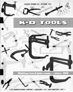 K-D Mfg Co Tools Cat No 26 1955