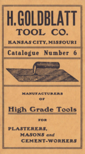 H. Goldblatt Tool Co Masonry Tools Catalog No 6 1910