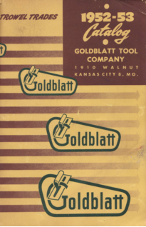 Goldblatt Tool Co Masonry Tools 1952