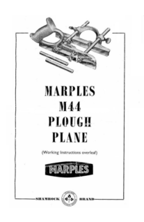 William Marples & Sons Ltd Shamrock Brand Plough Plane M44