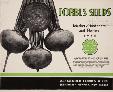 Alexander Forbes & Co Vegetable & Flower Seeds 1942