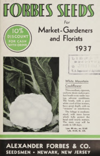 Alexander Forbes & Co Vegetable & Flower Seeds 1937