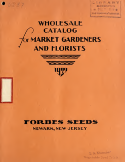 Alexander Forbes & Co Vegetable & Flower Seeds 1929