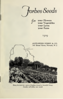 Alexander Forbes & Co Vegetable & Flower Seeds 1929
