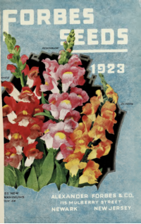 Alexander Forbes & Co Vegetable & Flower Seeds 1923