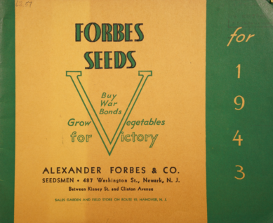 Alexander Forbes & Co Vegetable & Flower Seeds 1943