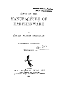 Sandeman Ernest Albert Sandeman 1921 3rd Ed.