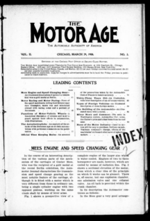 Motor Age Motor Car Automotive Magazine Vol. 2 No. 3 March 1900