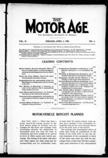 Motor Age Motor Car Automotive Magazine Vol. 2 No. 4 April 1900