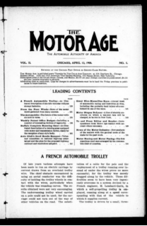 Motor Age Motor Car Automotive Magazine Vol. 2 No. 5 April 1900