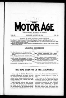 Motor Age Motor Car Automotive Magazine Vol. 2 No. 24 Aug. 1900