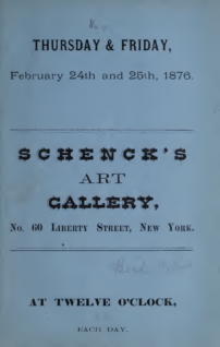 Catalogue of pictures, sold by Edward Schenck in 1876