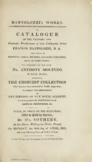 Valuable and extensive productions of that celebrated artist Francis ...