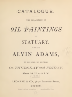 Catalogue. The collection of Oil Paintings and Statuary, of the late ...