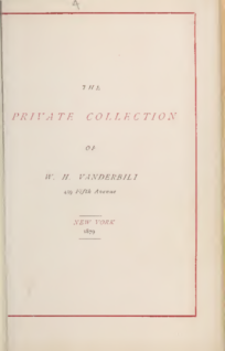 The private collection of W. H. Vanderbilt, 459 Fifth Avenue