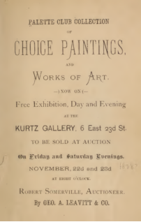 Palette club collection of Choice Paintings, and Works of Art, sold by ...