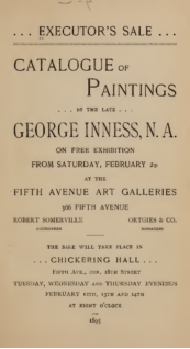 Catalogue of Paintings by the late George Inness, N.A.