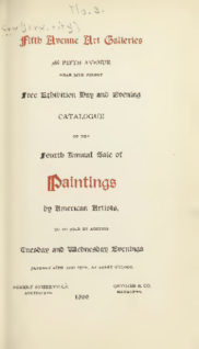 Catalogue of the fourth annual sale of Paintings by American artists ...