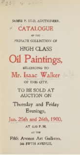 Catalogue of the private collection of High Class Oil Paintings ...
