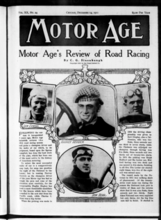 Motor Age Motor Car Automotive Magazine Vol. 20 No. 24 Dec. 1911