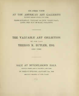 De Luxe illustrated catalogue of The valuable Art Collection of Theron ...