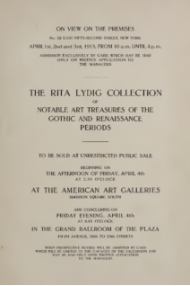 Illustrated catalogue of the Rita Lydig collection, notable Art ...