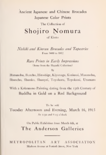 Ancient Japanese and Chinese brocades, Japanese color prints, the ...