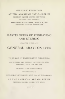 Catalogue of The Masterpieces of Engraving and Etching collected by the ...
