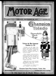 Motor Age Motor Car Automotive Magazine Vol. 32 No. 12 Sept. 1917