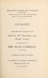 Catalogue of four private collections of Modern Oil Paintings and Water ...
